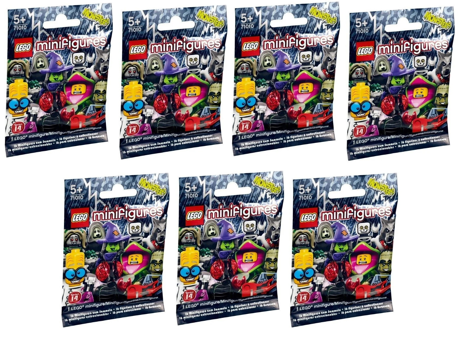 5 LEGO 71010 Monster Series 14 CMF Collectible Minifigures Blind Bags ...