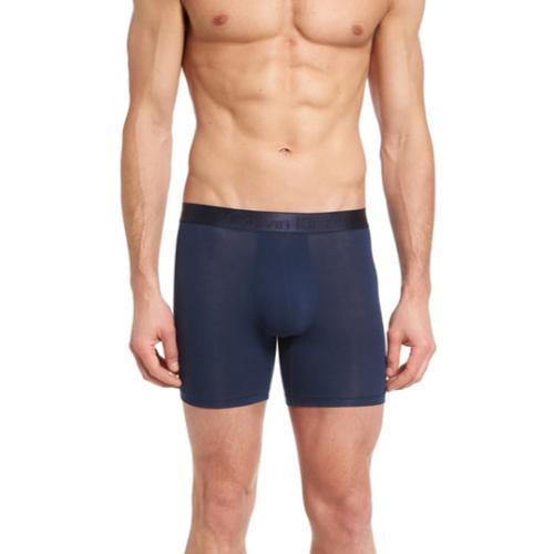 Calvin Klein Mens Blue Modern Stretch Modal Boxer Briefs Size X-Large ...