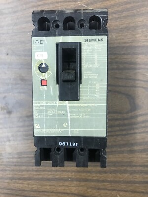 Siemens ITE ED63A050 50 Amp 600 VAC 250 VDC 3 Pole Circuit Breaker ED6 ...
