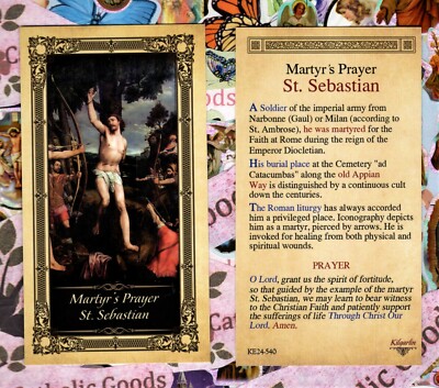 Martyr's Prayer to St. Sebastian - Paperstock Holy Card | eBay