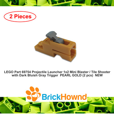 LEGO 69754 Projectile Launcher Blaster PEARL GOLD Grey Trigger (2 pcs ...
