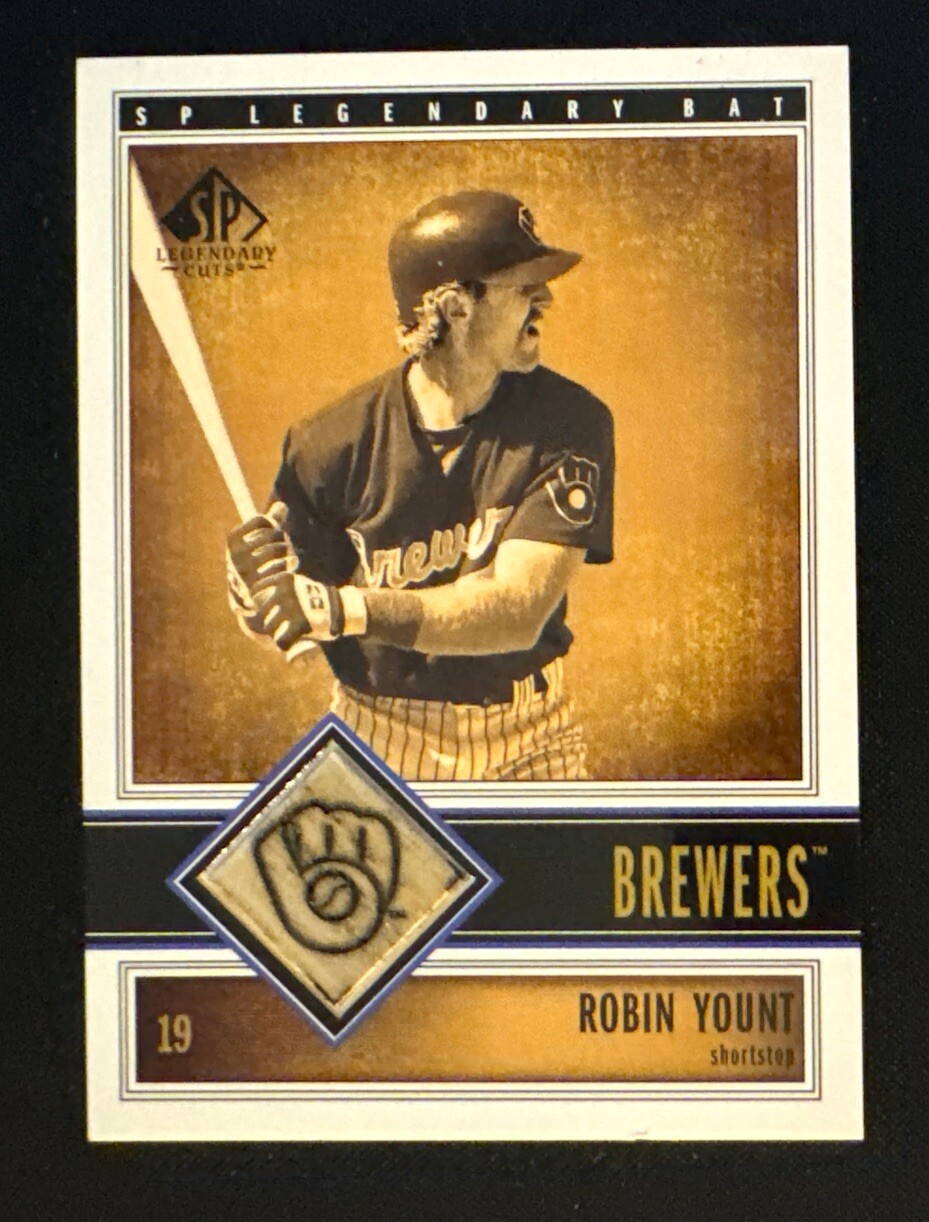 2002 UD SP Legendary Cuts Robin Yount Brewers Bat Relic Card #B-RYo | eBay