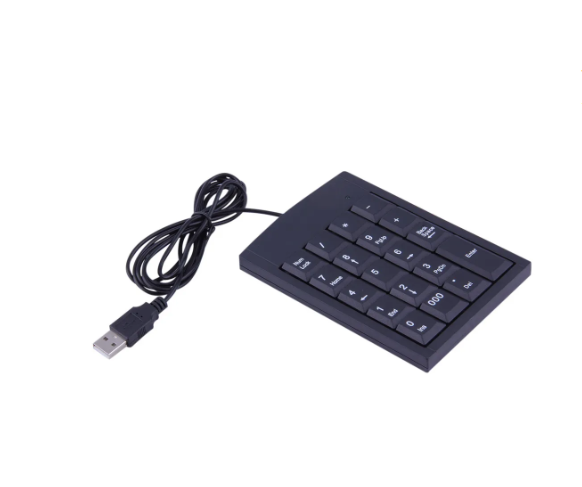 Portable Wired USB Numeric Keypad Compact Digital Numpad For PC Laptop ...