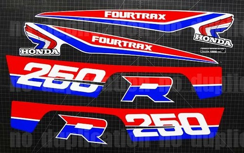 1986 86' Quad TRX ATV 250R 6pc Decals Stickers Fourtrax Graphics Kit | eBay
