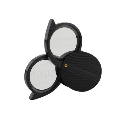 USA Folding Jewelers Loupe Style Pocket Magnifier Double Folding 5X 10X ...