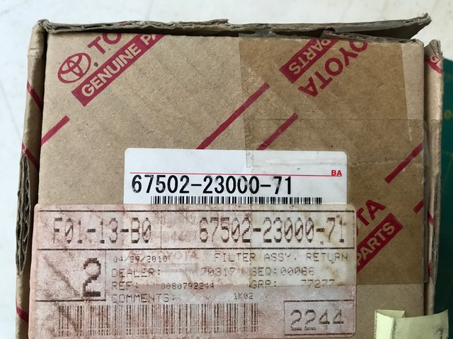 Toyota 67502-23000-71 Hydraulic Filter 675022300071 for sale online | eBay
