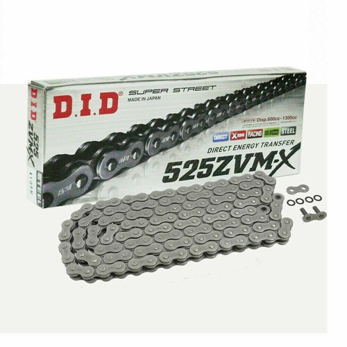 Chaîne DID ZVMX 525 120 Maillons Zb Racing X-Ring Moto Jusqu'À 1300 Cc ...