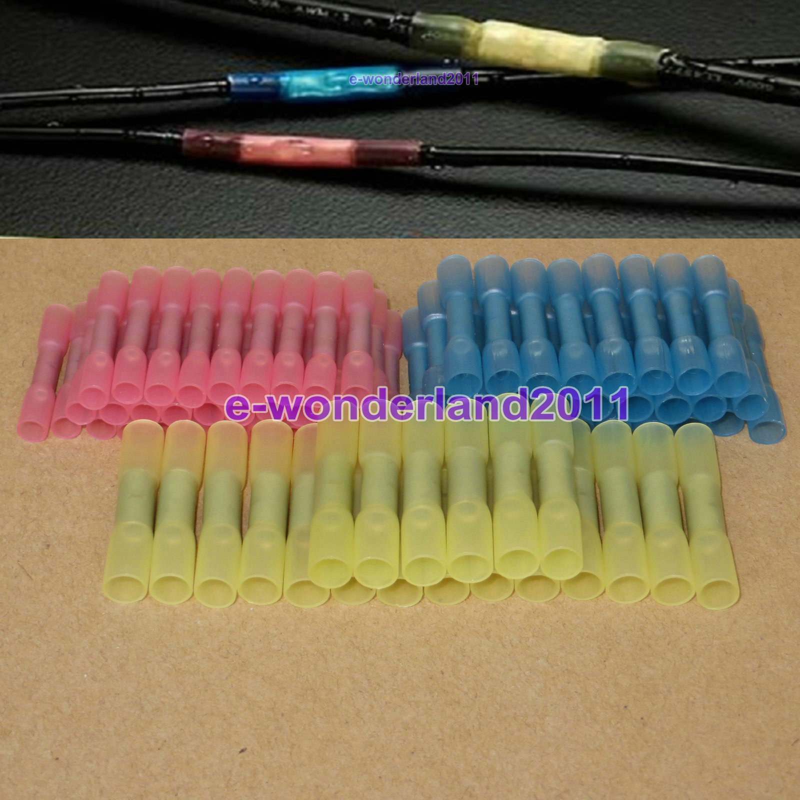 100PCS 10-22AWG DuraSeal Heat Shrink Butt Splice Connector Terminals Splices Kit | eBay Australia