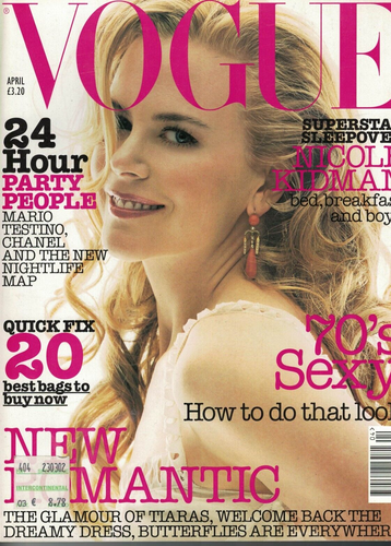 VOGUE UK Magazine April 2002 NICOLE KIDMAN Carmen Kass TERRY RICHARDSON ...