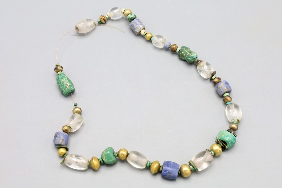 RARE, Ancient PreColumbian Inca Aymara Gemstone Beads With 18kt Gold ...