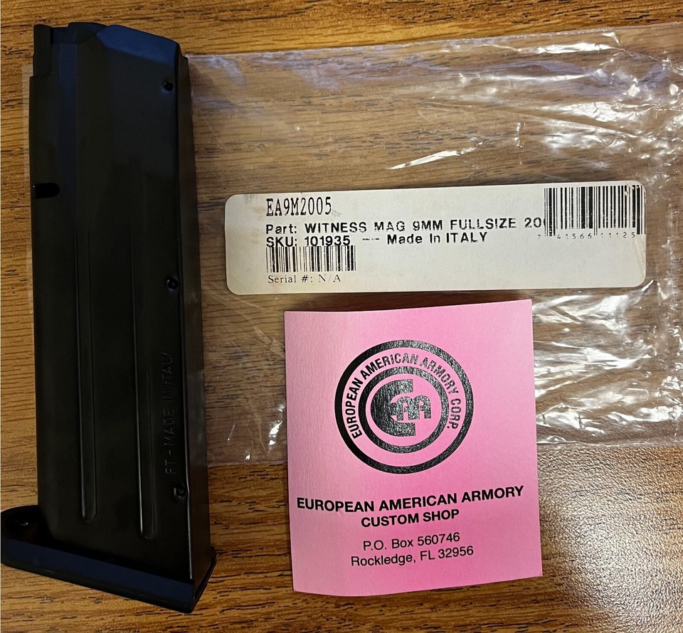 Tanfoglio Witness 9mm Full Size Mag 101935 *NOT for Witness Polymer* | eBay