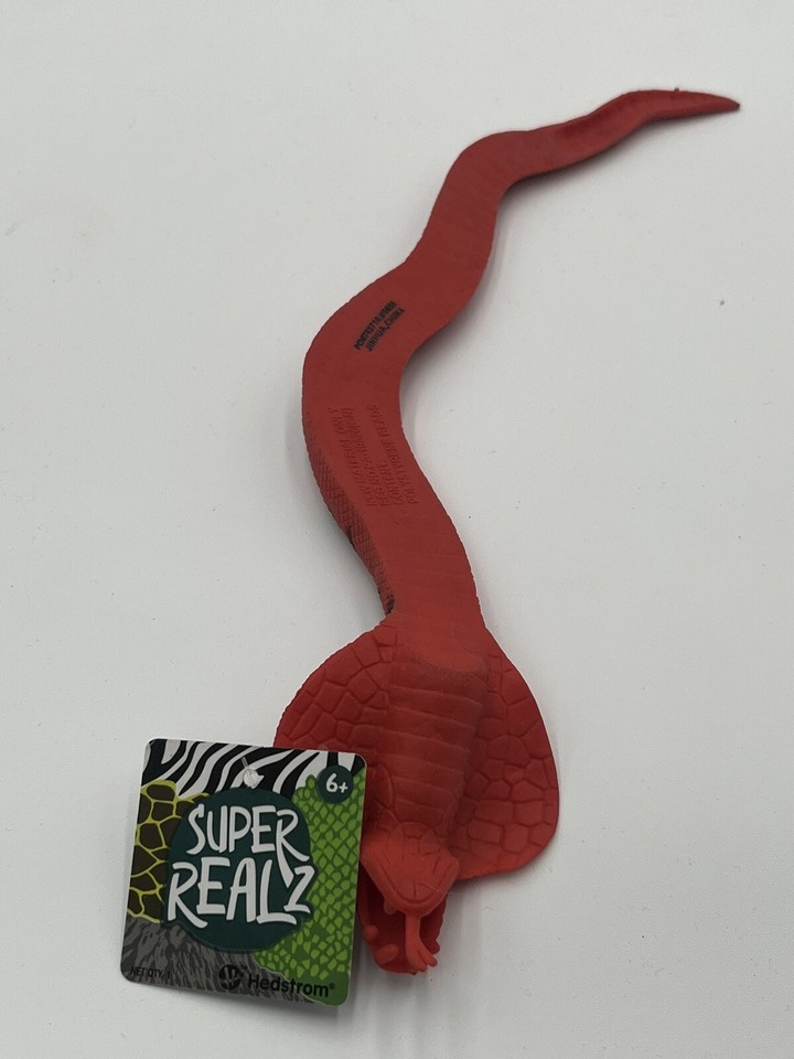 Life Like Squishy Stretchable Animals Red Cobra 11.5 Inches Long | eBay