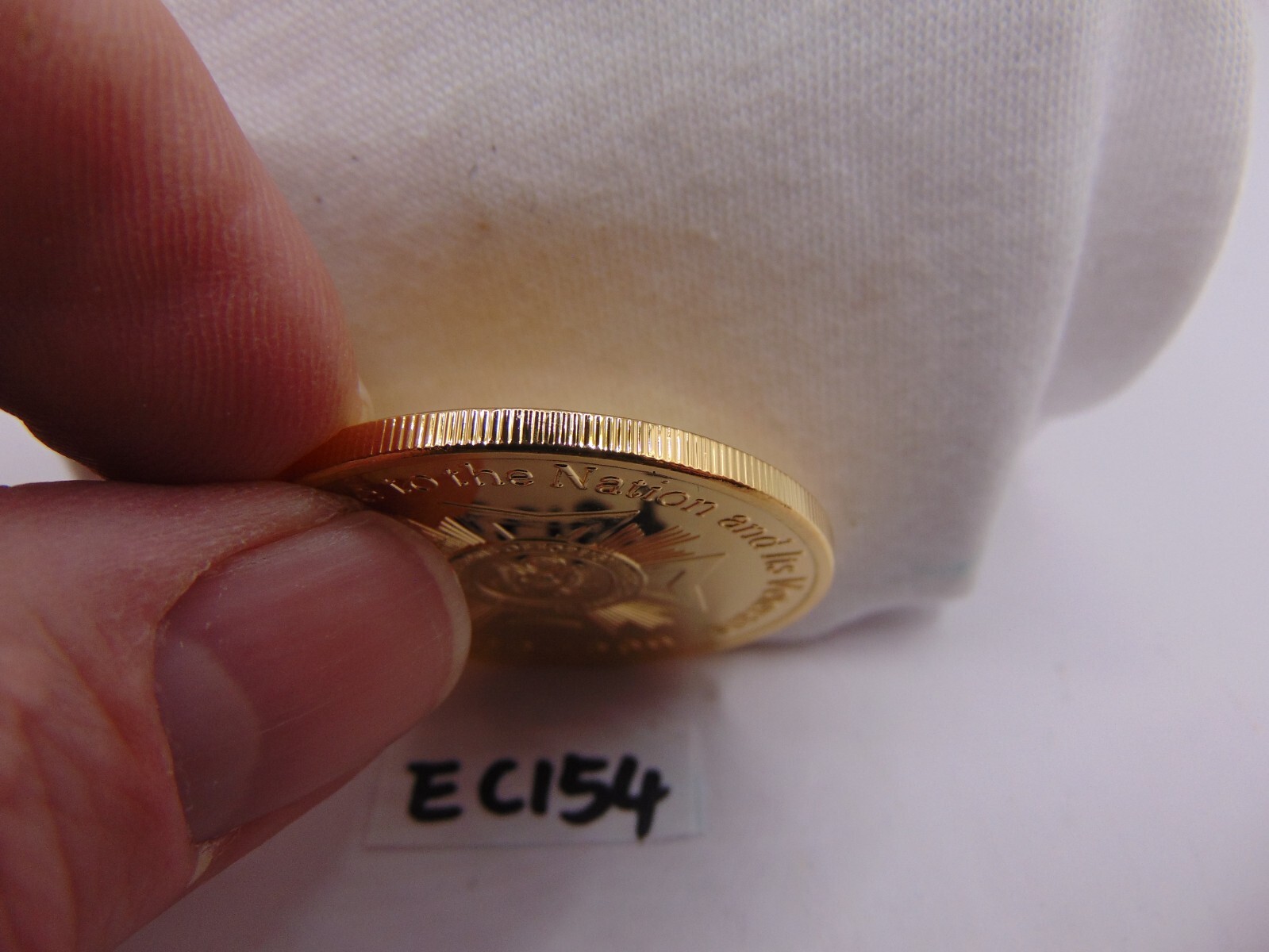 Challenge Coin VFW Department of Arkansas 100 Years 1899-1999 Rare Gold ...