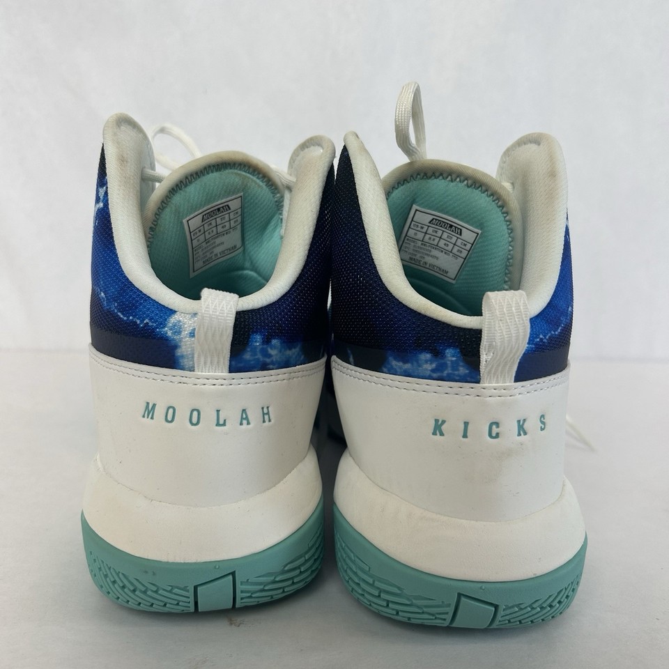 Moolah Kicks Shoes Womens 11 Blue White Thunderstorm Basketball Phantom ...