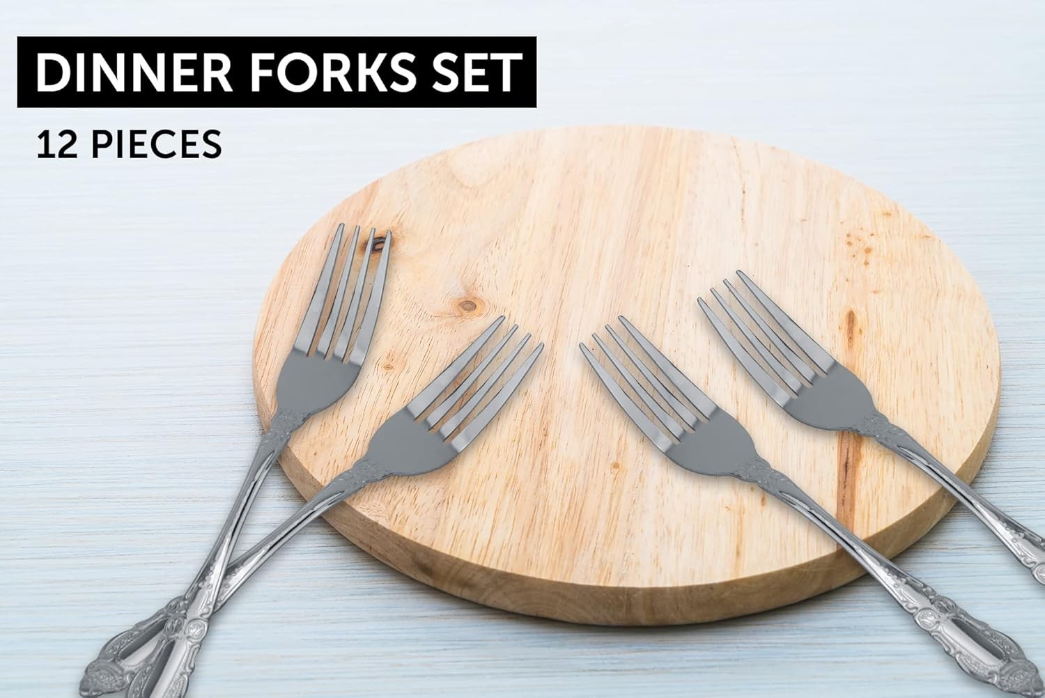 Heavy Duty Dinner Forks Stainless Steel Table Forks Flatware Set of 12 ...