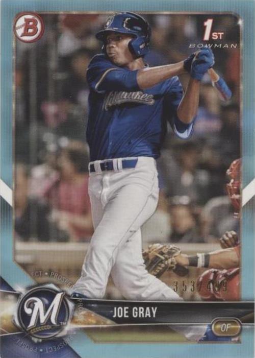 2018 Bowman Draft - Joe Gray #BD-76 Sky Blue /499 (RC) for sale online ...