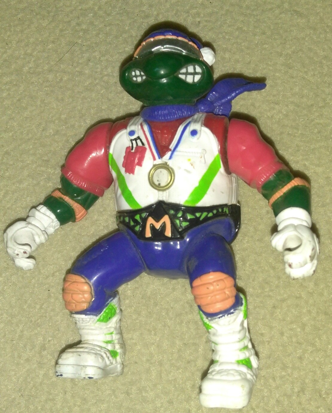 Hot Doggin Mike Vintage TMNT Ninja Turtles Action Figure Skiing ...