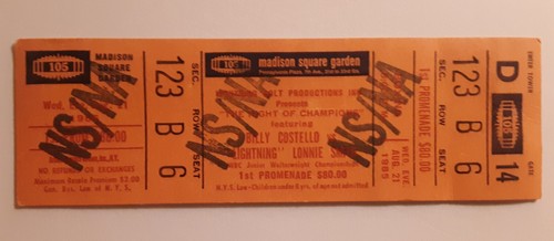 Wilfred Benitez Kevin Moley RARE Boxing Ticket MSG 1985 | eBay