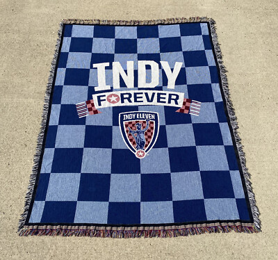 INDY Eleven INDY FOREVER Indiana Soccer Tapestry Woven Throw Blanket ...