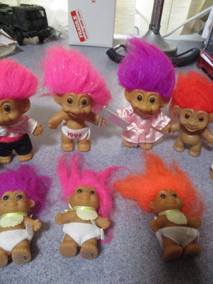 VINTAGE 9 BABY TROLL DOLL LOT | eBay