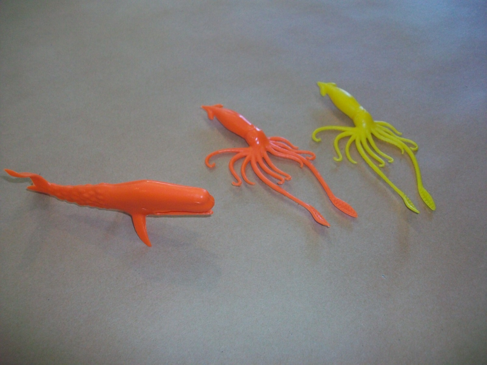 3pc MPC Nabisco Whale & Squid Cereal Premium Vintage 1960s Plastic Fish ...