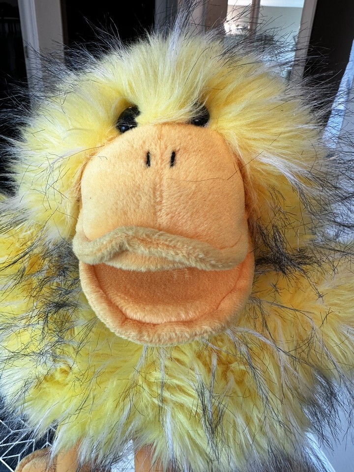 Quackers Duck Plush Hand Puppet Yellow Black Quack Singing Walmart ...