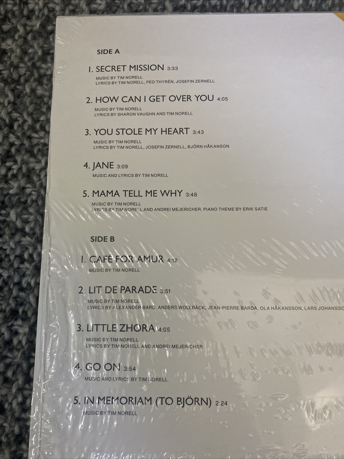 Secret Service Lp Signed Tim Norell Secret Mission 2022 new album ...