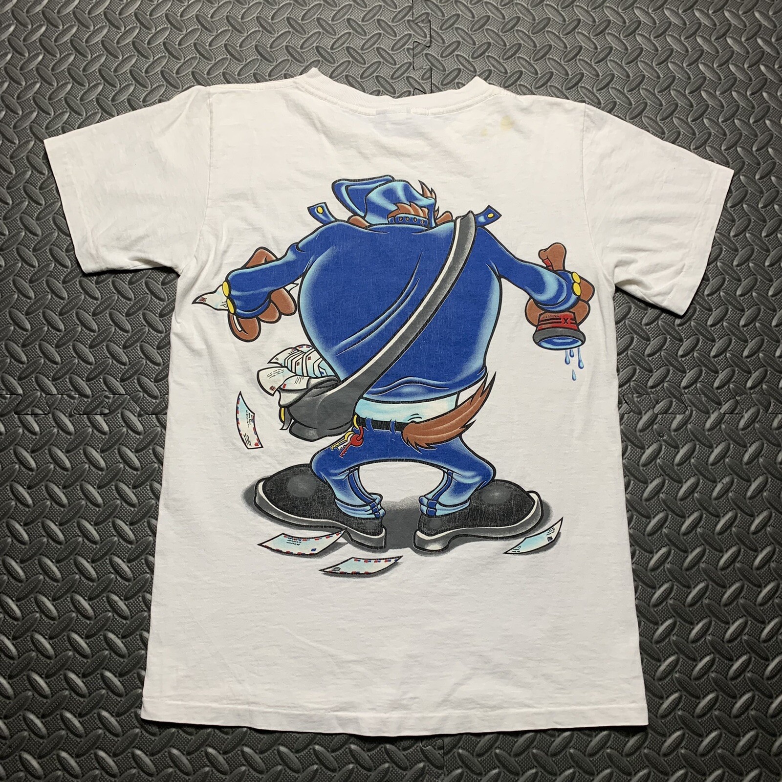 VTG Looney Tunes Taz Mailman Double Sided T shirt Siz… - Gem
