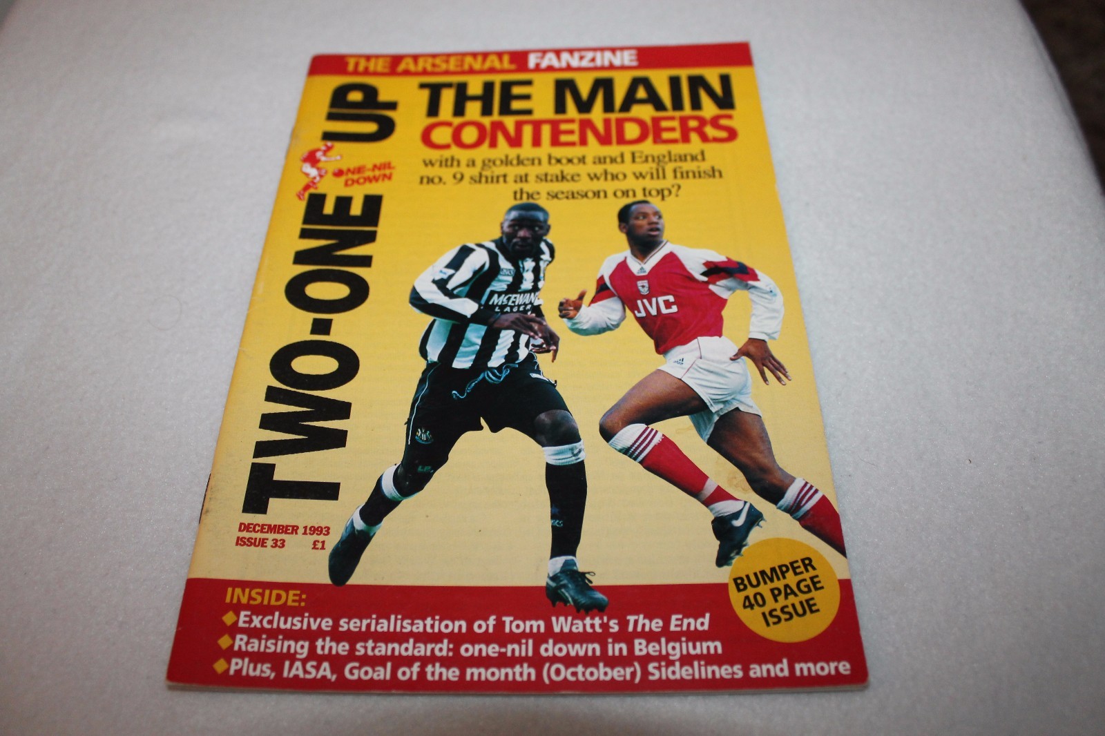 One Nil Down Arsenal Fanzine #33 Ian Wright Gunners Gooners Football ...