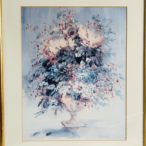 Vintage Florals 2 Mary Bertrand Art Print Floral Display Signed Mounted ...