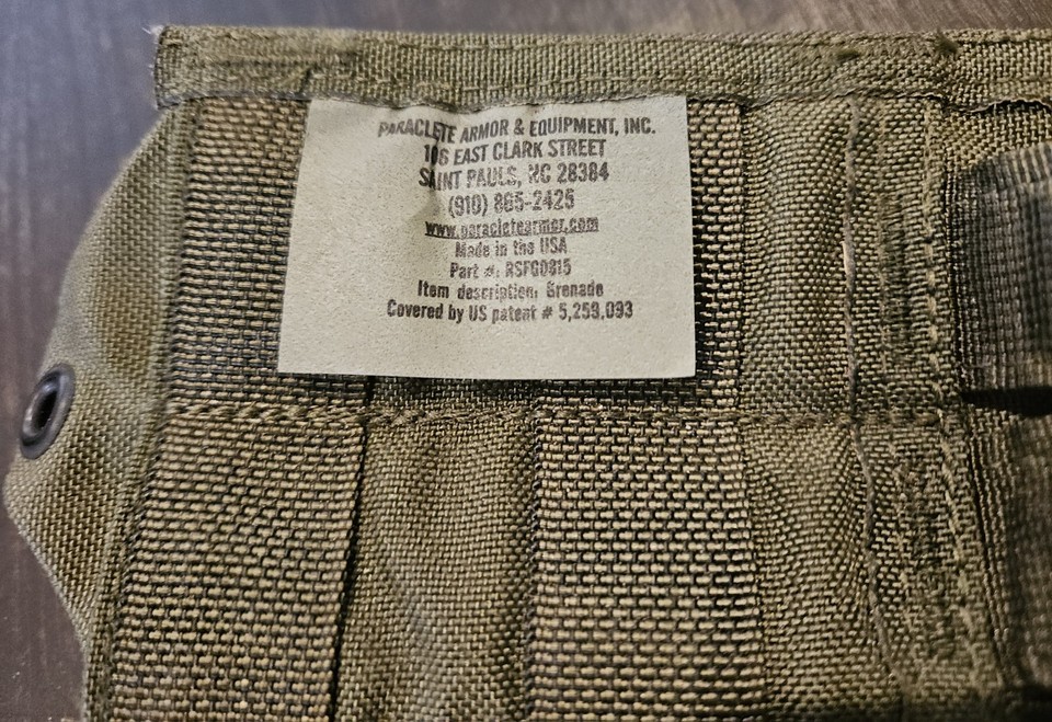 Pre MSA Paraclete RSFG0815 Smoke Ranger Green Grenade Pouch Delta Force ...