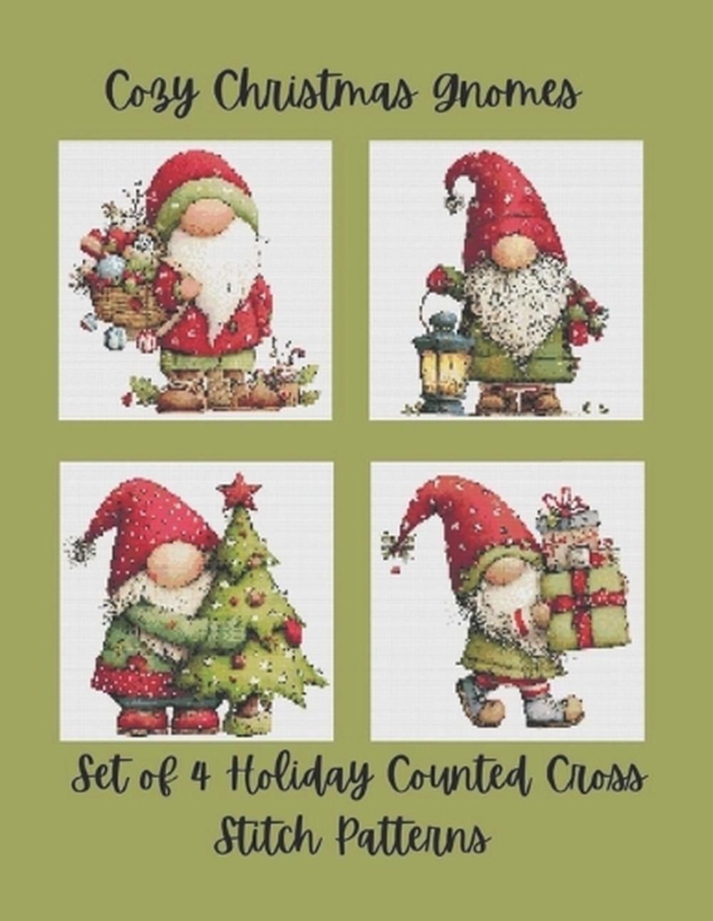 Cozy Christmas Gnomes: Set of 4 Holiday Counted Cross Stitch Patterns ...