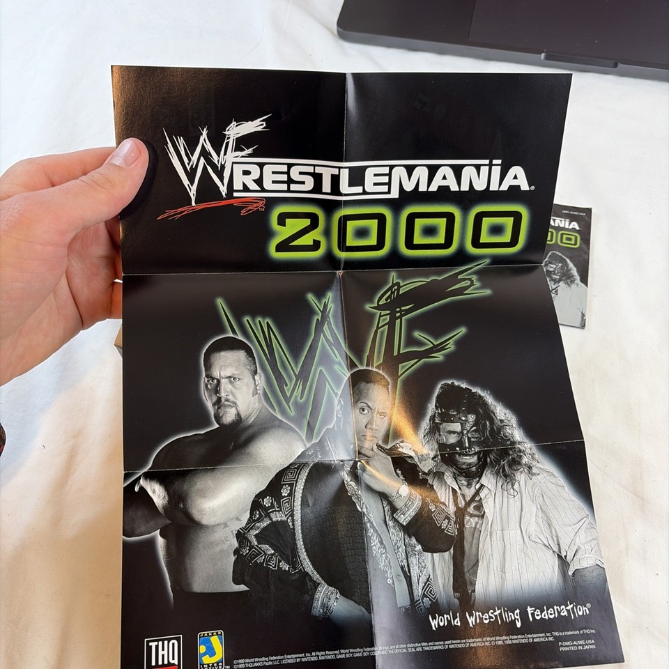 WWF Wrestlemania 2000 (Game Boy Color | GBC) Authentic BOX MANUAL ...