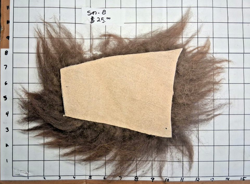 (Small Sizes) Premium Bison Buffalo Scrap Fur Hide Leather New Tanned ...