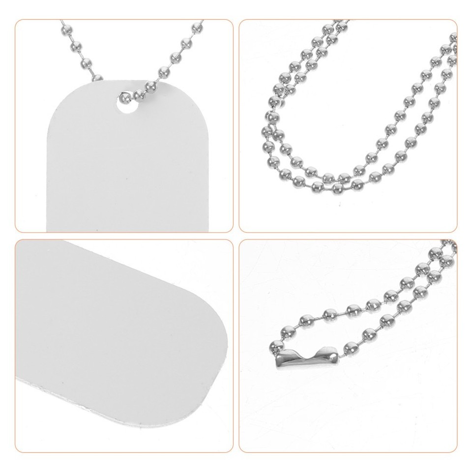 1 Set Sublimation Blank Metal Tags Sublimation Supplies for Dog Tags ...