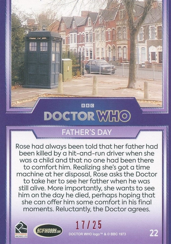 Rare New 2023 Doctor Who Red TARDIS Parallel Base chase card number 22 ...