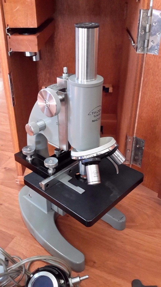 Rare Vintage Tiyoda Tokyo No. 42333 Microscope Set With Wooden Case | eBay