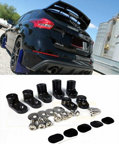 For 13-Up Ford Focus ST Hatchback Wing Black Riser Raiser Kit Rear ...
