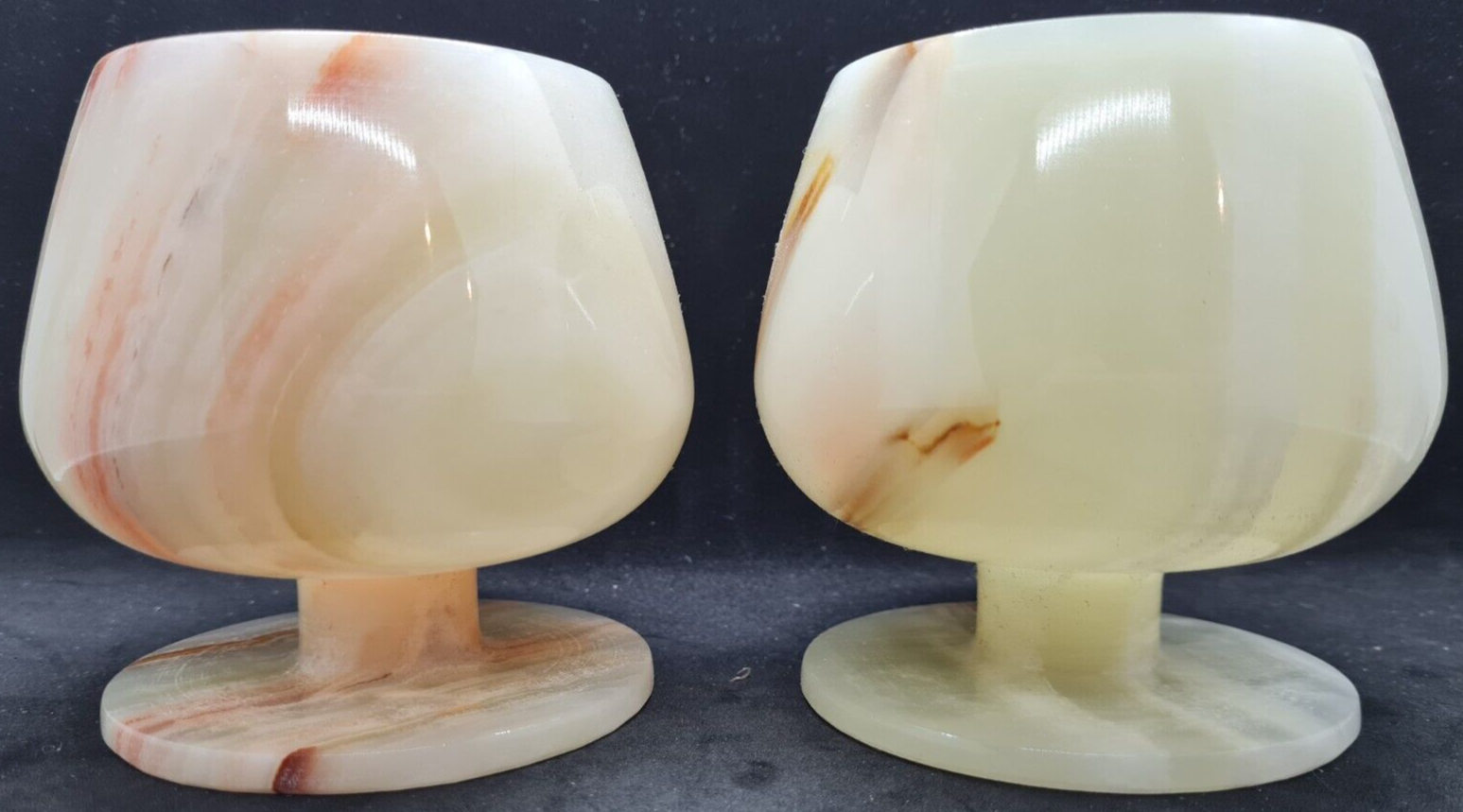 NATURAL ONYX GOBLETS WINE/ALCOHOL GLASS - 6 PIECES, 4" X 4" X 4", Cap ...
