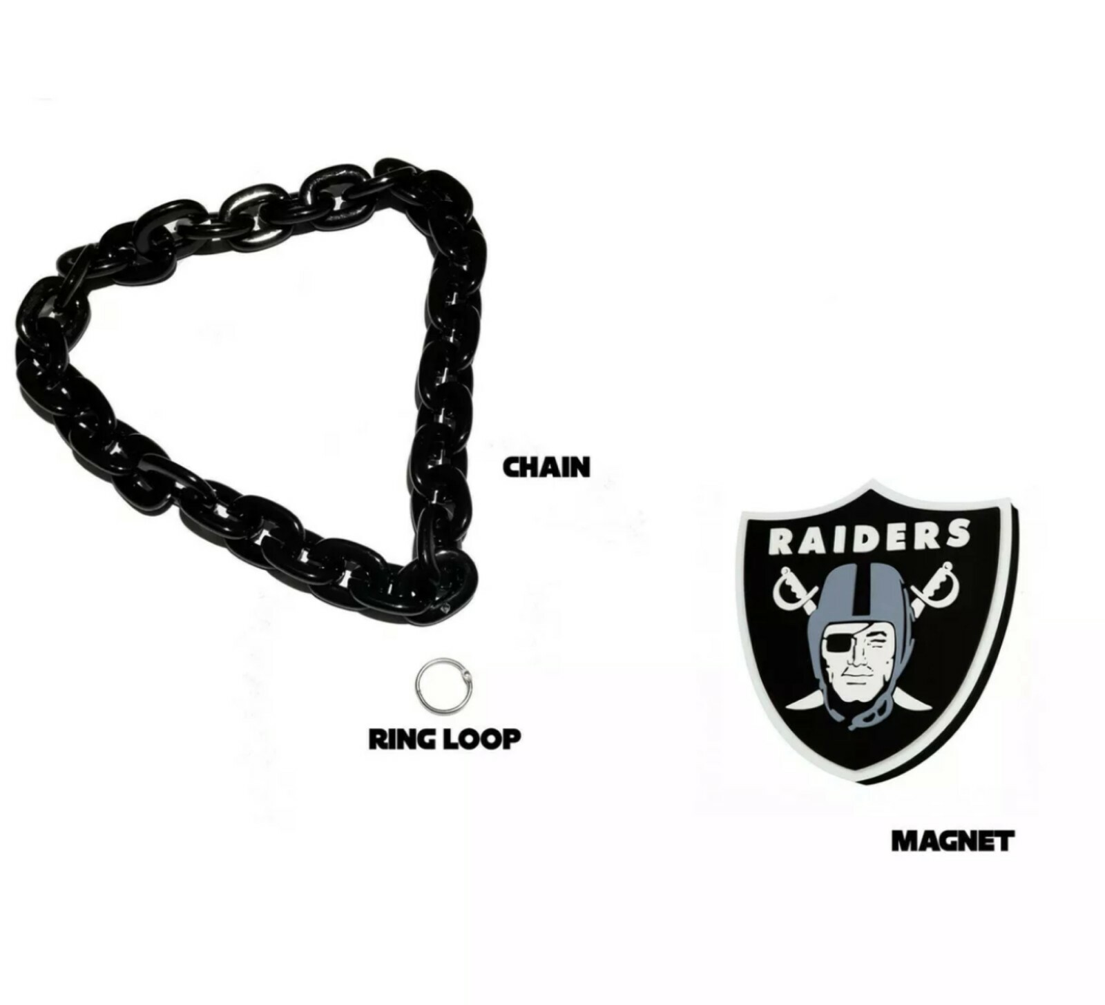 NFL Team Fan Chain Necklace 3D Foam Logo -2 in 1 | eBay