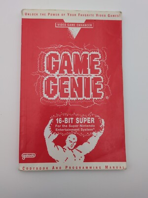 SNES Nintendo Game Genie Code Book Manual 16 Bit Super Nintendo | eBay