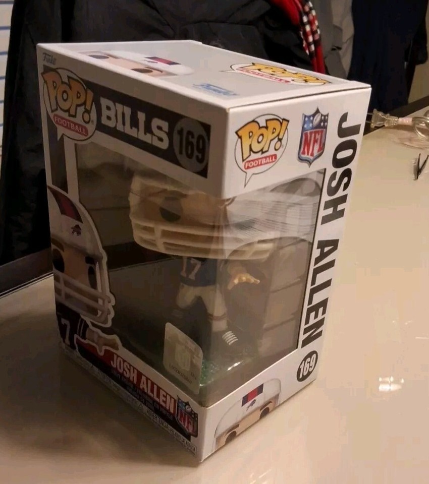 Funko Pop! Buffalo Bills QB Josh Allen Away Jersey #169 With Protector ...