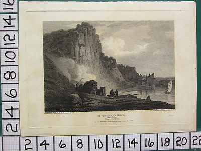 1806 DATED ANTIQUE PRINT ~ ST VINCENT'S ROCK near CLIFTON ...
