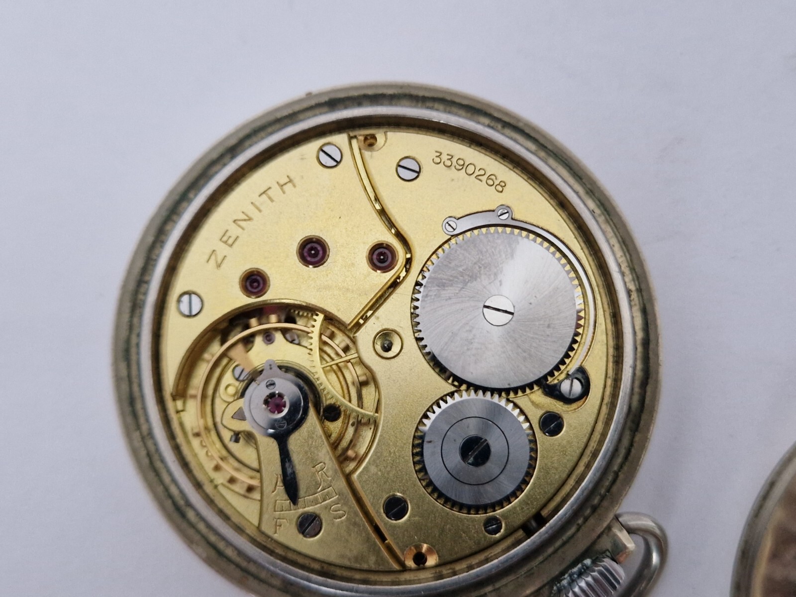 ZENITH Military Pocket Watch Cal 193 -Black Dial-Years 1938-1940-SIze ...