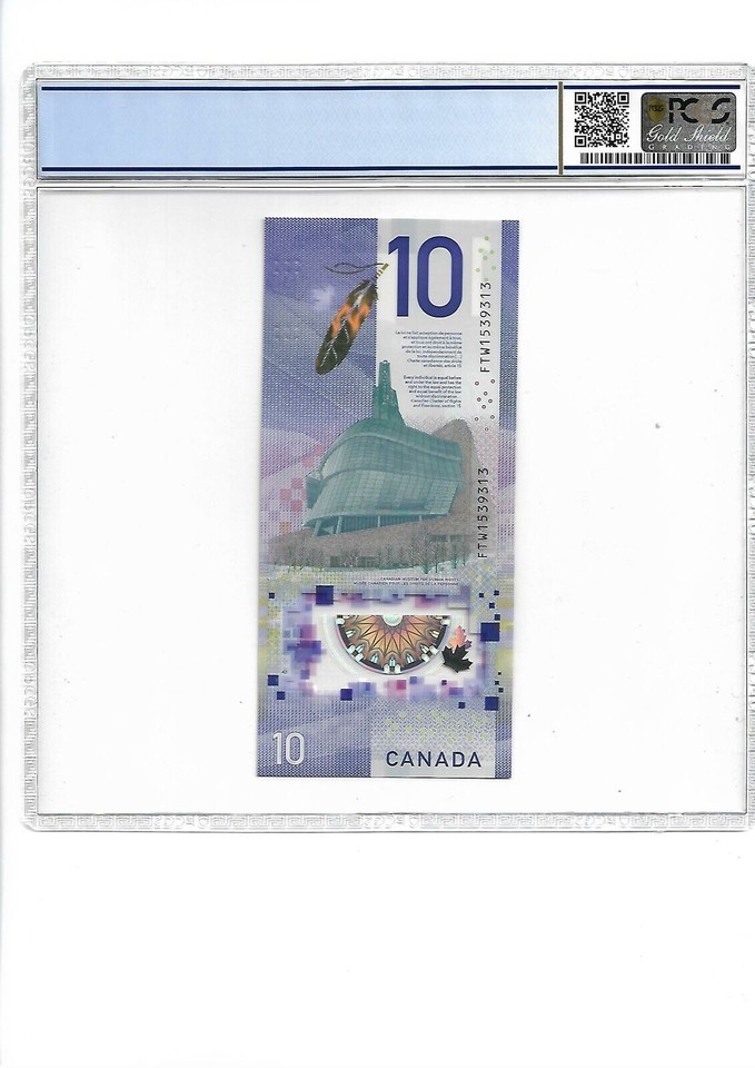2018 Bank of Canada 10 Dollars Viola Desmond Banknote PCGS 69 OPQ ...