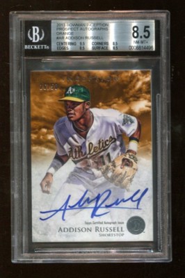 Addison Russell 2013 Bowman Inception Prospect Autographs Orange 26/50 ...