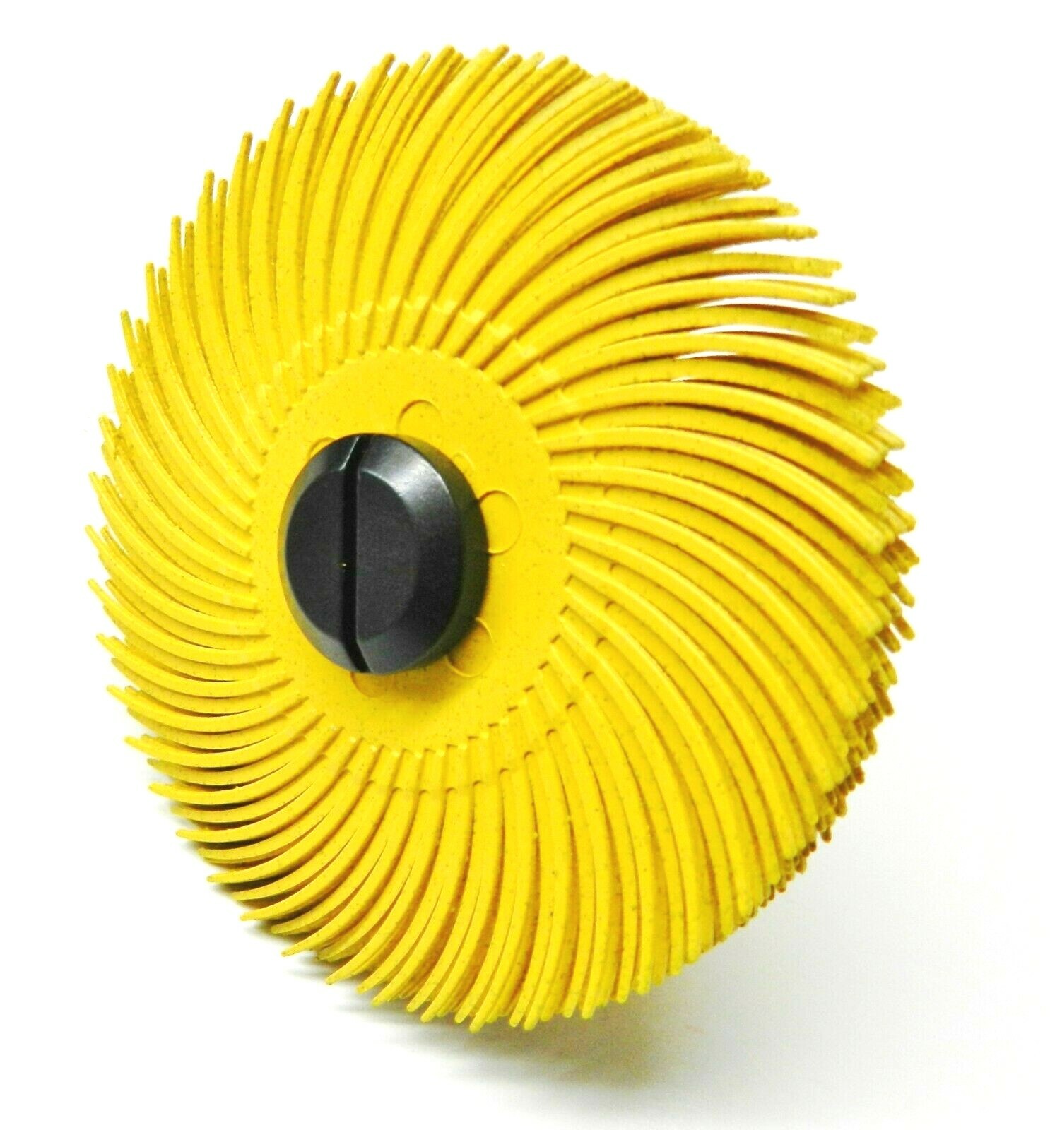 3m Radial Bristle Disc 3" 80 Grit Yellow with 1/4" Mandrel 6 Brushes ...
