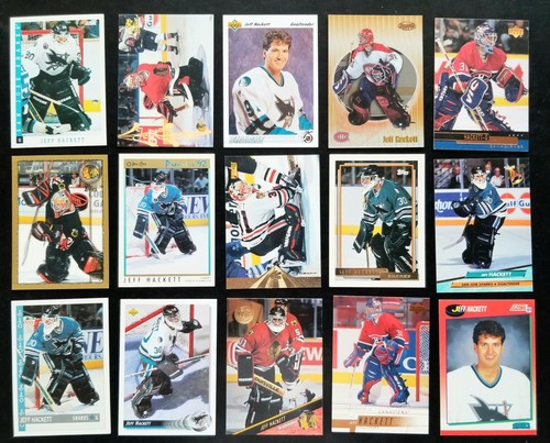 JEFF HACKETT Hockey Card Lot x 21 No Duplicates Sharks Canadiens Goalie ...