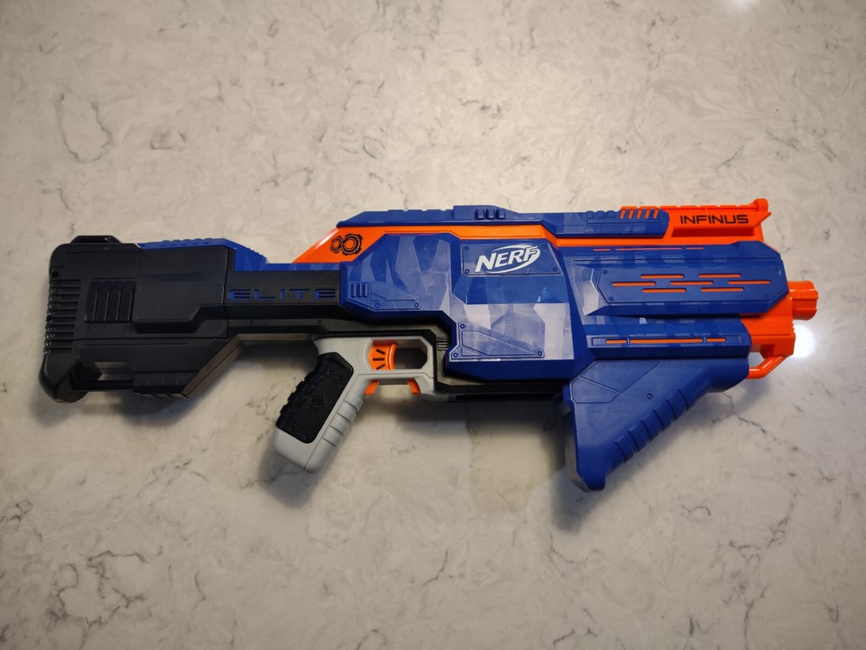 NERF N-Strike Elite Infinus Motorized Speed-Load Technology Blaster Toy ...