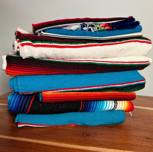 Mexican Table Runners Serapes & Mini Blankets LOT OF 10 Assorted Sizes ...